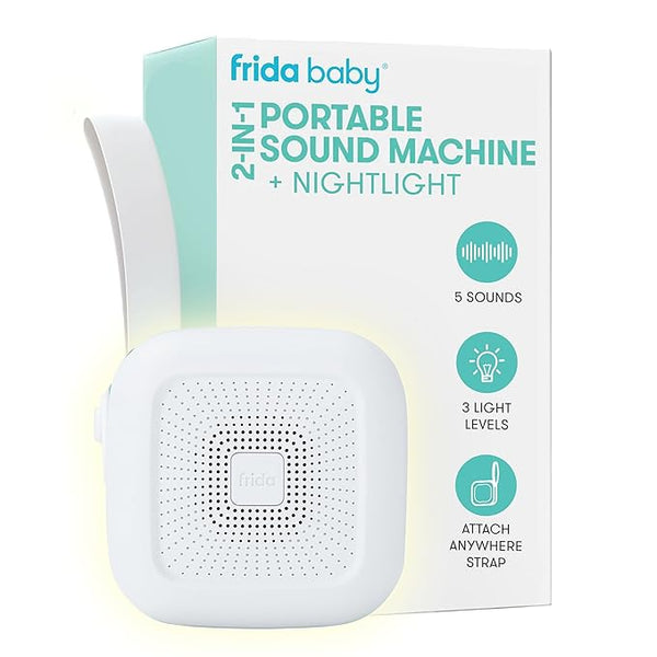 2-in-1 Portable Sound Machine + Nightlight – Frida | The fuss stops here.