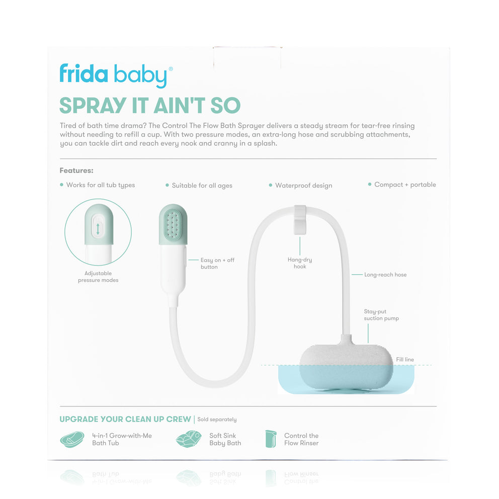 Control the Flow Bath Sprayer – Frida | The fuss stops here.