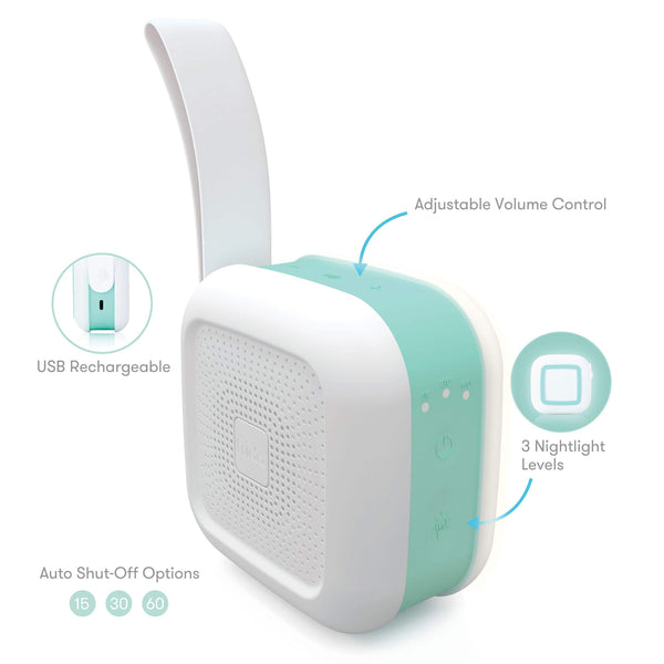 2-in-1 Portable Sound Machine + Nightlight – Frida | The fuss stops here.